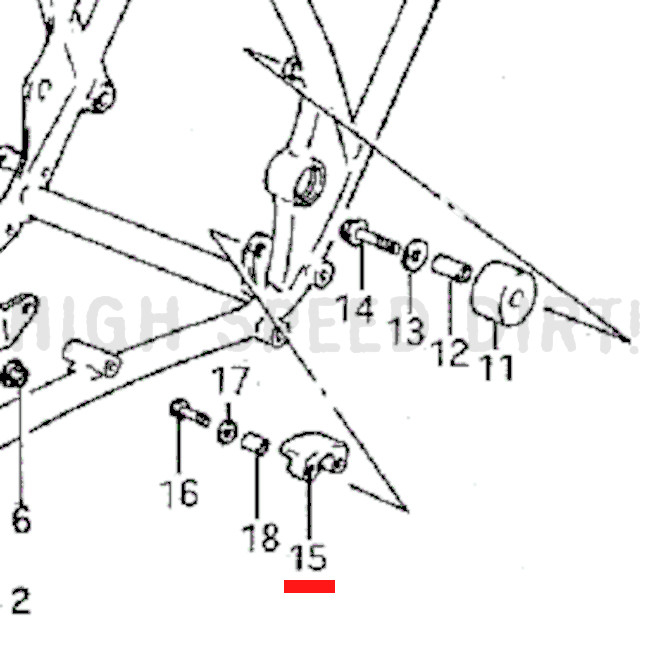 43911-35B10 UPP Chain Buffer Suzuki LT250R QuadRacer