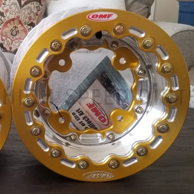 OMF Performance ATV Rear and Front Ultralight Highlighted Billet Center ...