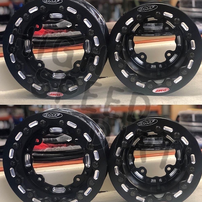 OMF Performance ATV Front & Rear Ultralight Highlighted Billet Center ...