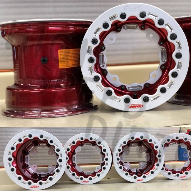 OMF Performance ATV Rear and Front Ultralight Highlighted Billet Center ...